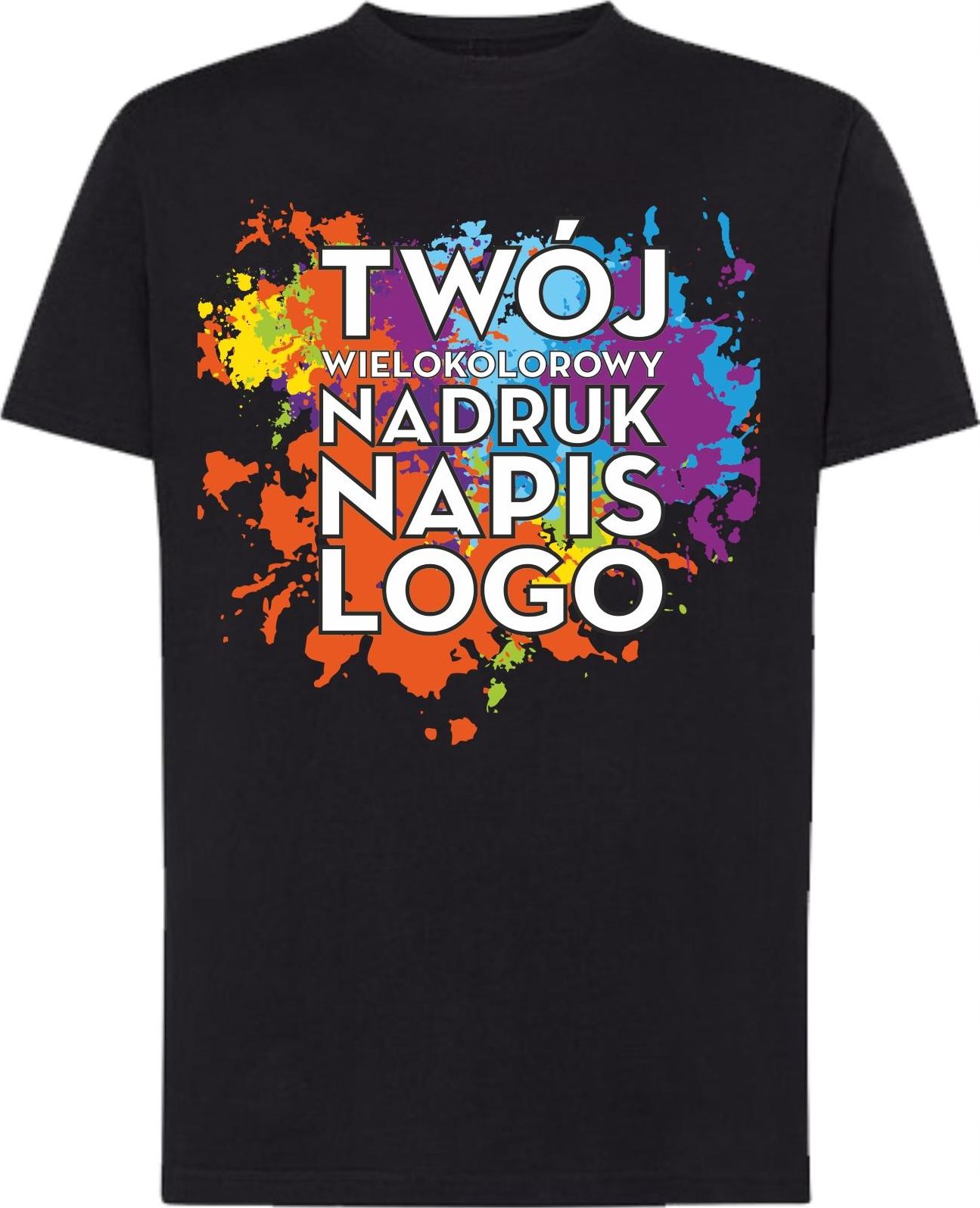 T-shirt Koszulka z własnym Kolorowym nadrukiem napisem logo grafiką S - Ceny i opinie - Ceneo.pl
