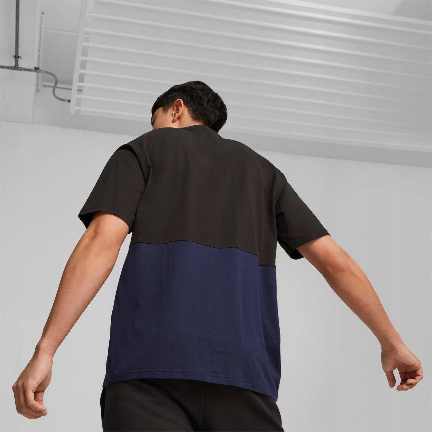 Koszulka Męska Sportowa Bawełniana T-shirt Power Colorblock Tee Logo ...