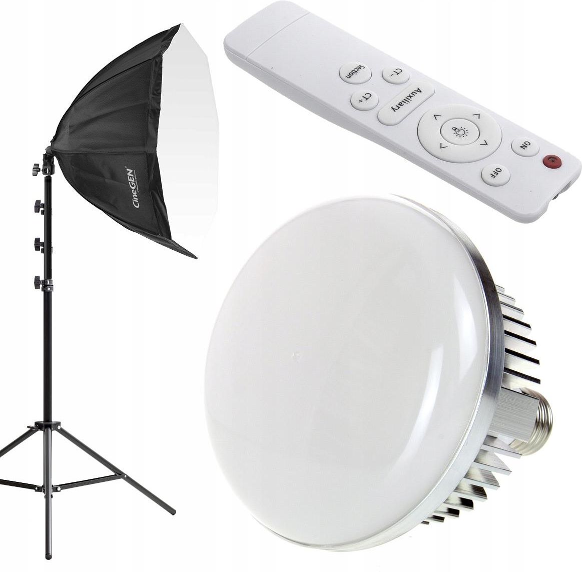 Cinegen Lampa Softbox Octa 90 50W/100W Led 802Zestaw Softbox Okta 90Cm ...