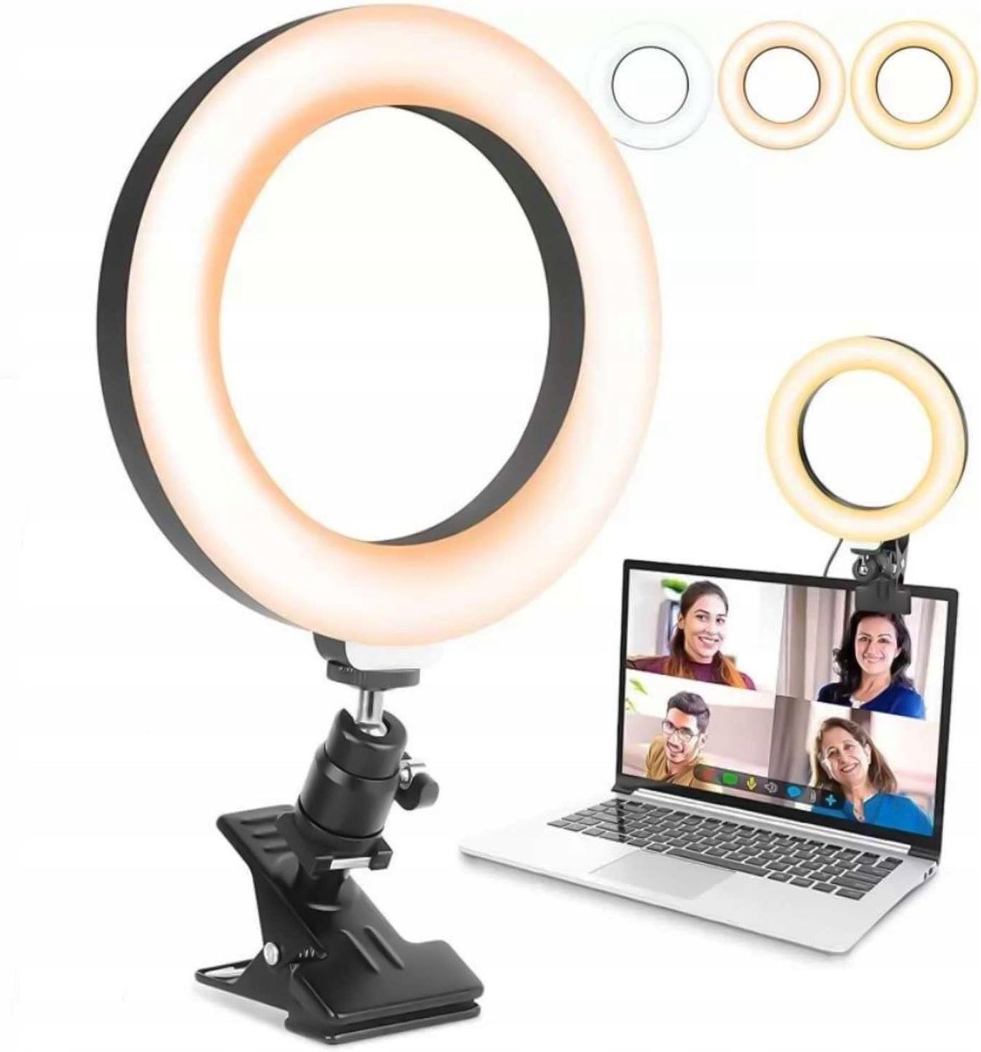 Alogy Lampa perścieniowa Ring Led na tablet, laptop, monitor Stream ...