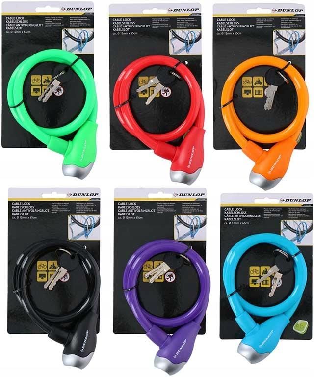 Dunlop - Zapięcie Do Roweru Spiralne Na Klucz 65 C - Ceny i opinie - Ceneo.pl