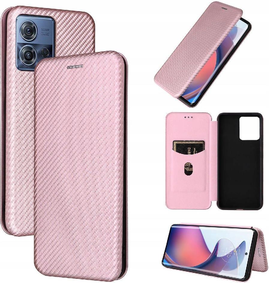 Case For Motorola Moto Edge S30 Pro Card Insertion Magnetic Carbon ...