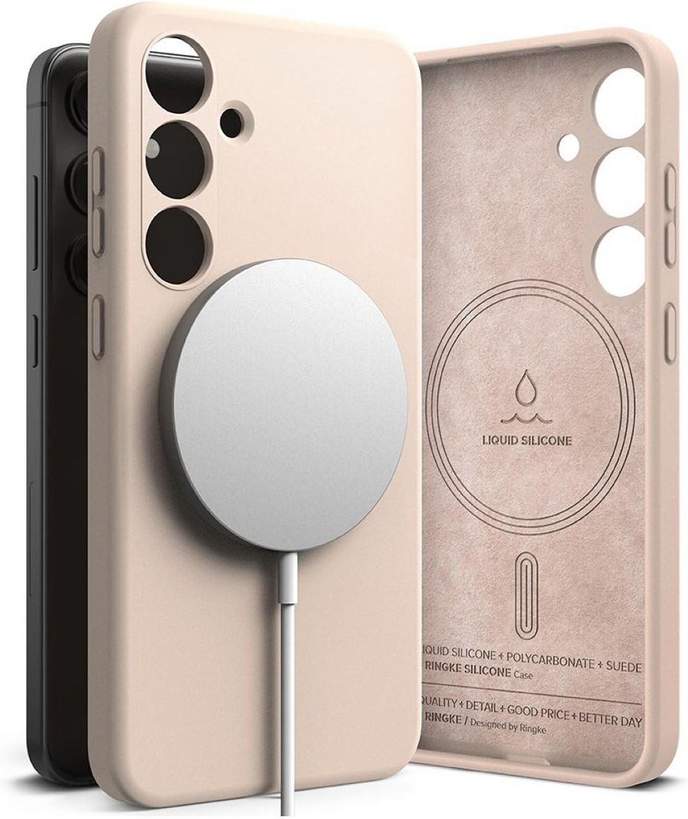 Ringke Etui Silicone Magnetic Magsafe Do Samsung Galaxy S24 Różowe ...