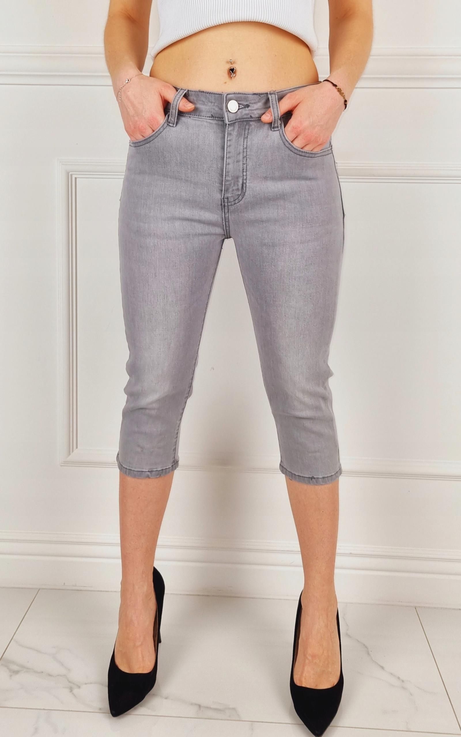 Damskie Spodnie Rybaczki Jeans z kokarda - Ceny i opinie - Ceneo.pl