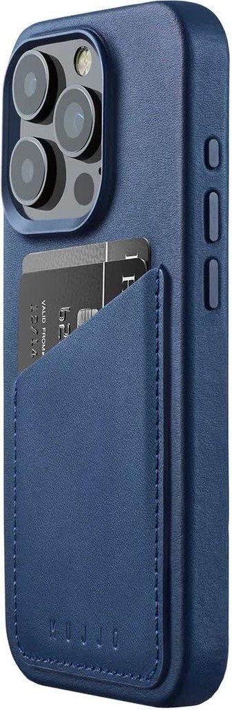 Mujjo Full Leather Wallet Case Etui Skórzane Do Iphone 15 Pro Kompatybilne Z Magsafe Monaco Blue ...