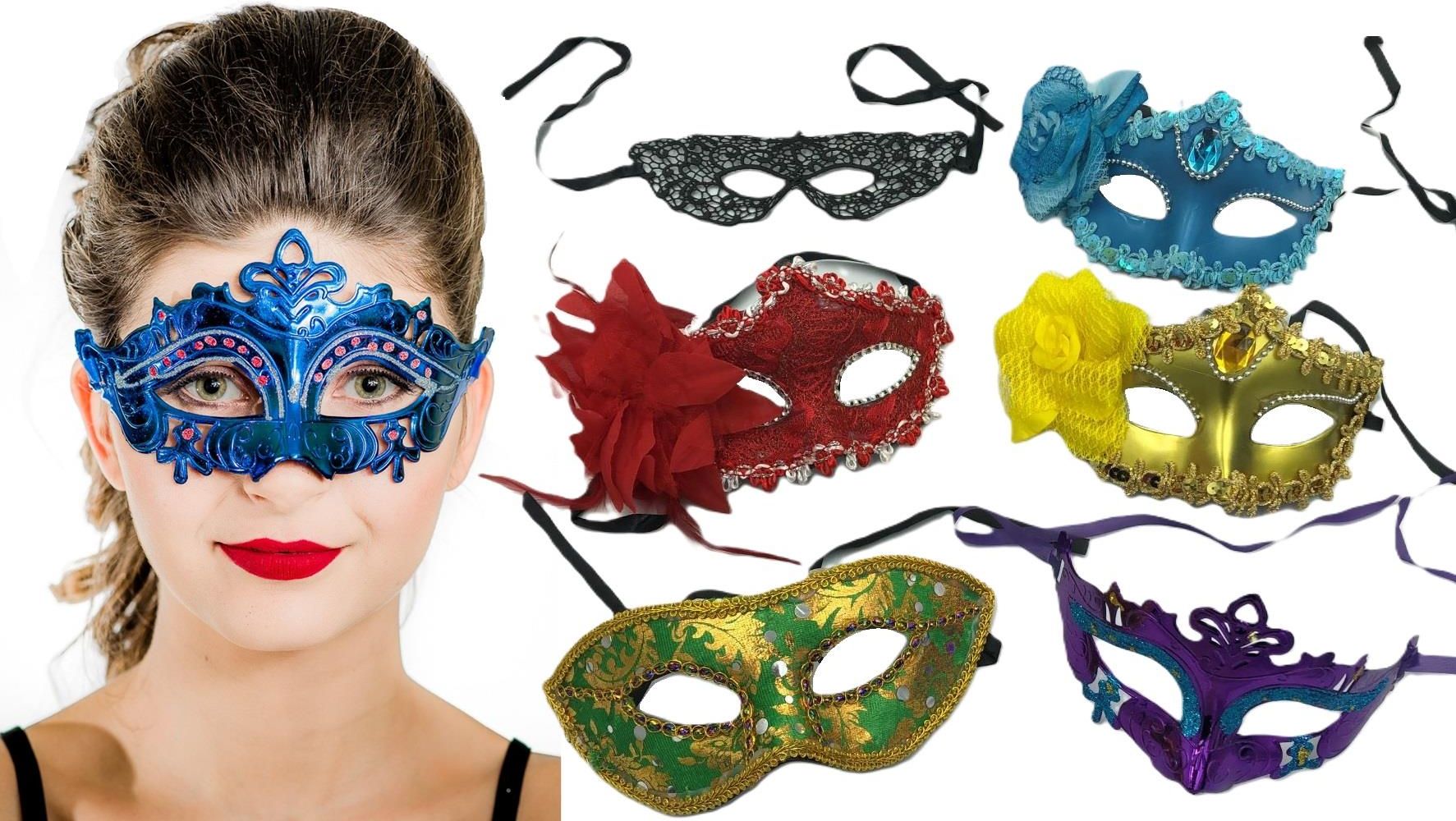All4Party Maski Weneckie Karnawałowe Bal Maskowy Maska Wenecka Różne ...