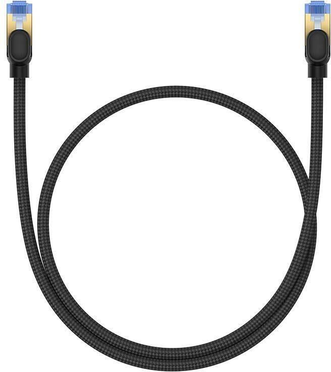 Baseus Kabel Sieciowy 0 5M W Oplocie Kat 7 Ethernet Rj45 10Gbps Czarny ...