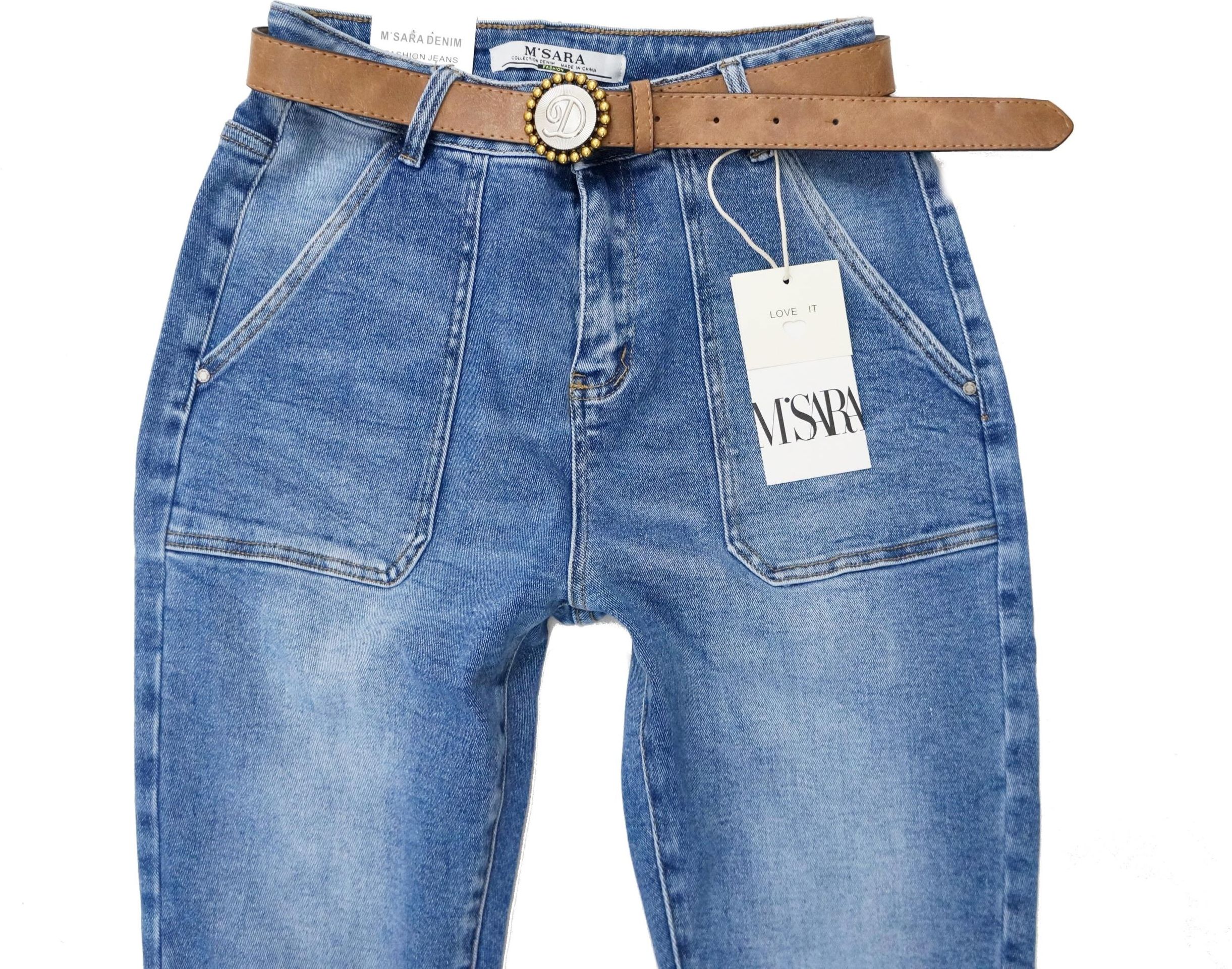 M.sara Modne Spodnie Jeansy Mom Fit Wysoki Stan - Ceny i opinie - Ceneo.pl