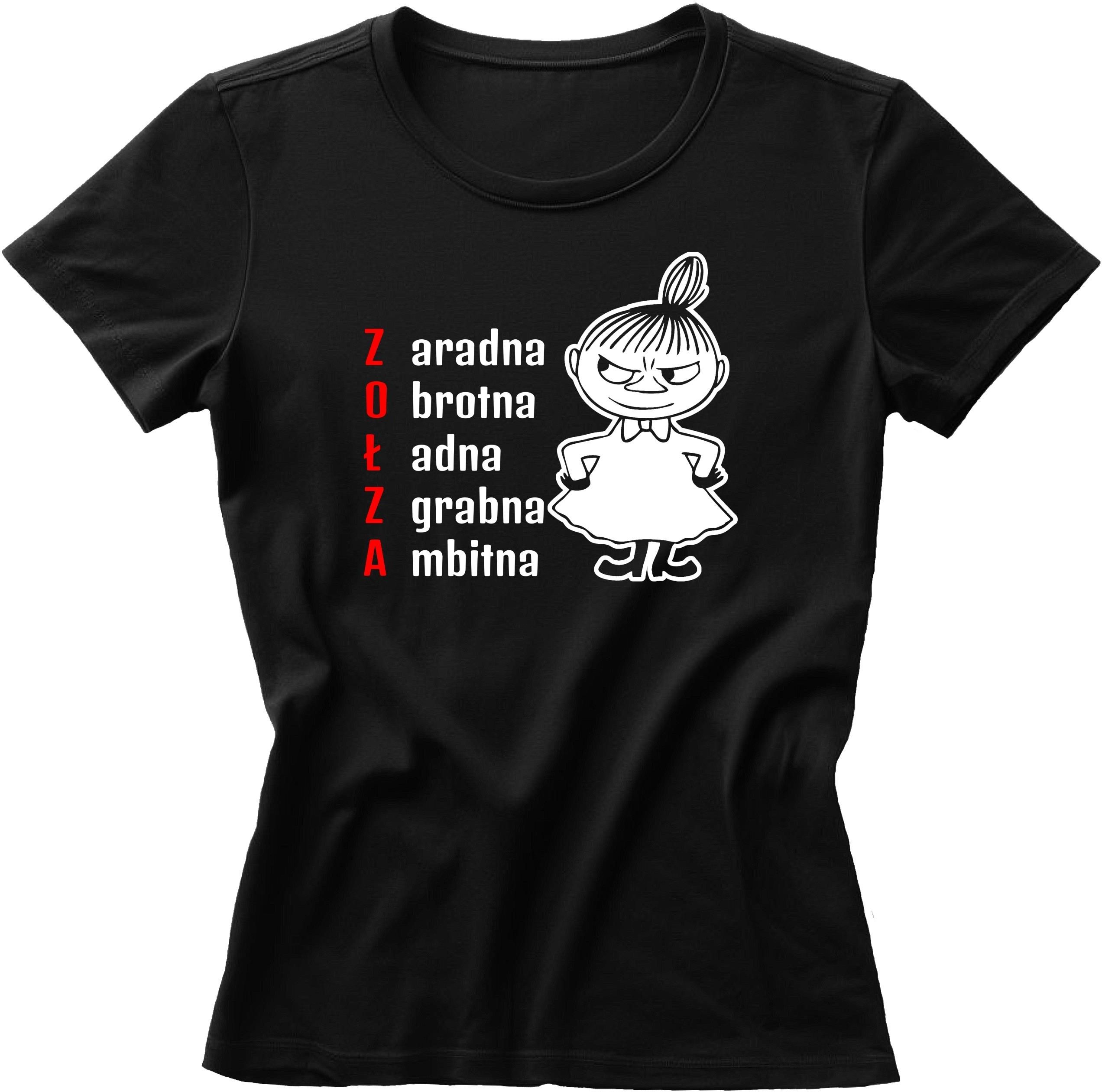 Bluzka Damska Mała MI Zołza Muminki Śmieszna Koszulka T-shirt Zołzy ...