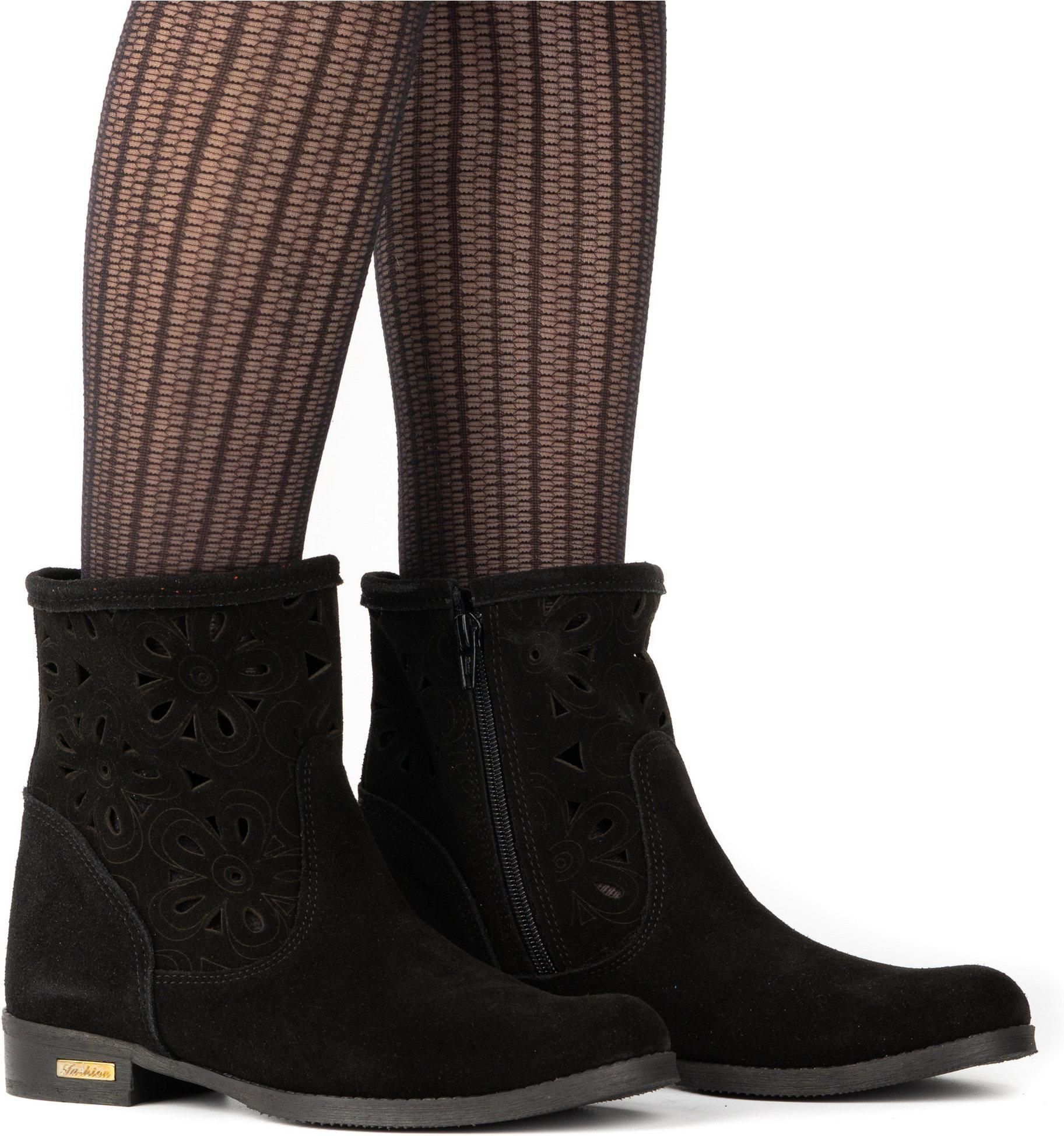 Botki zamszowe damskie ażurowe Alice czarne 42 - Ceny i opinie - Ceneo.pl