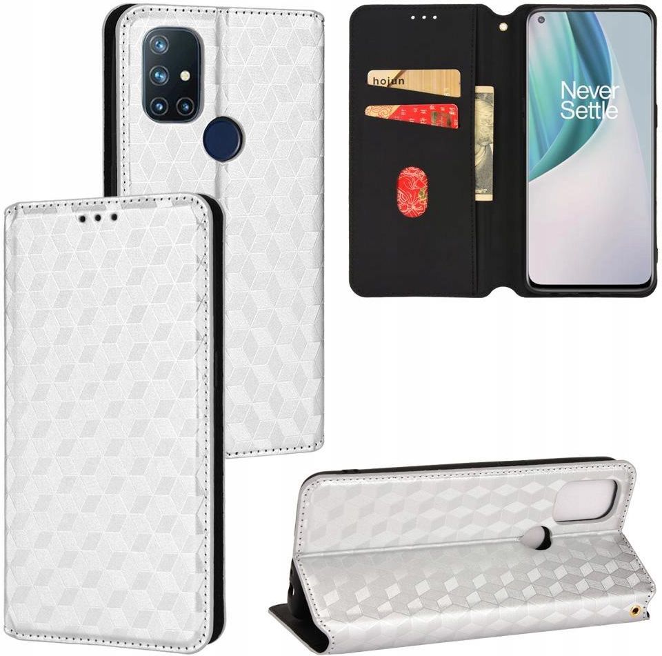 Case For Oneplus Nord N10 5G Magnetic Closure 3D Pattern Card Slots ...