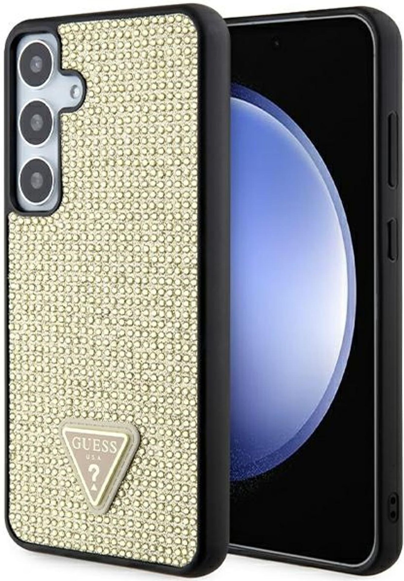 Guess Guhcs24Mhdgppd S24 S926 Złoty Gold Hardcase Rhinestone Triangle ...