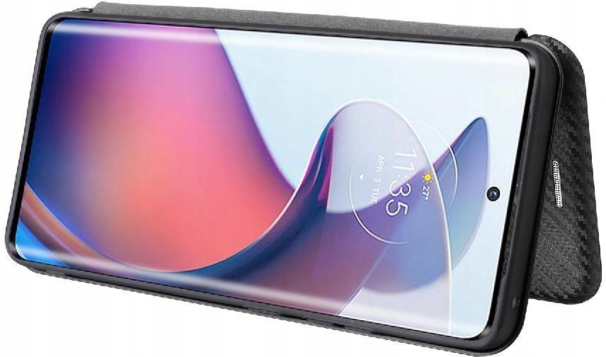 Case For Motorola Moto Edge S30 Pro Card Insertion Magnetic Carbon ...