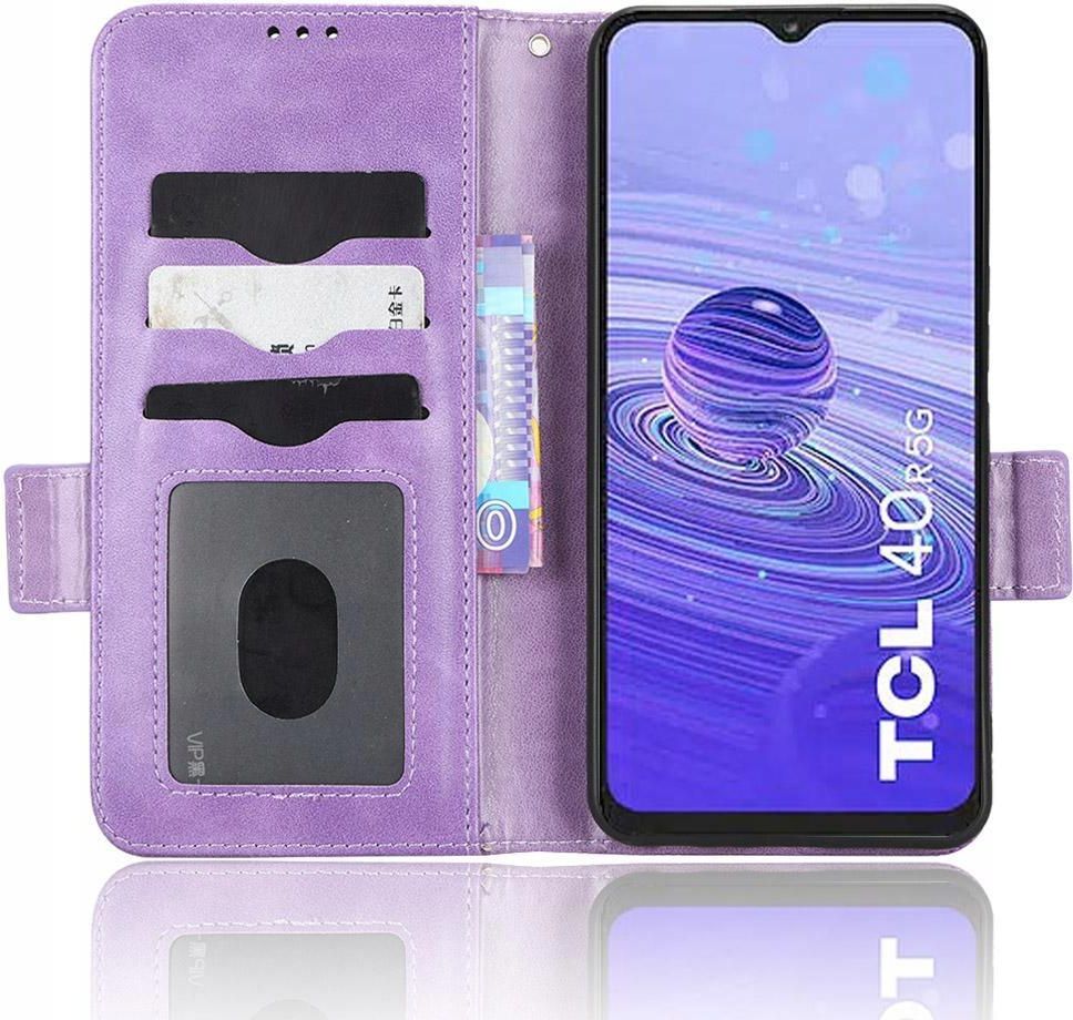 Sprawa Dla Tcl 40R Stojak Do Oglądania Portfel 3 Posiadacz Karty Skóra ...