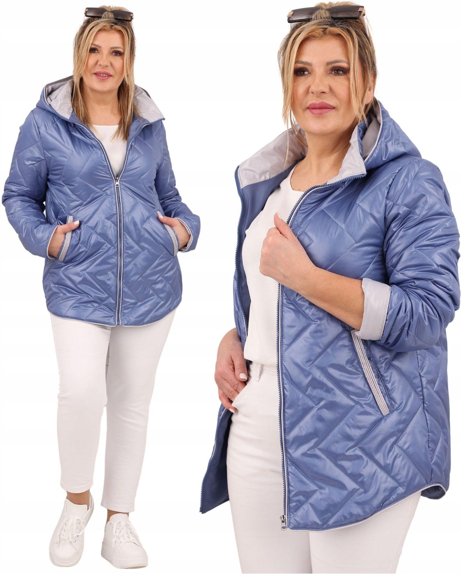 Lekka Kurtka Damska Przejściowa Z Kapturem Polski Producent Rozmiary 40 ...