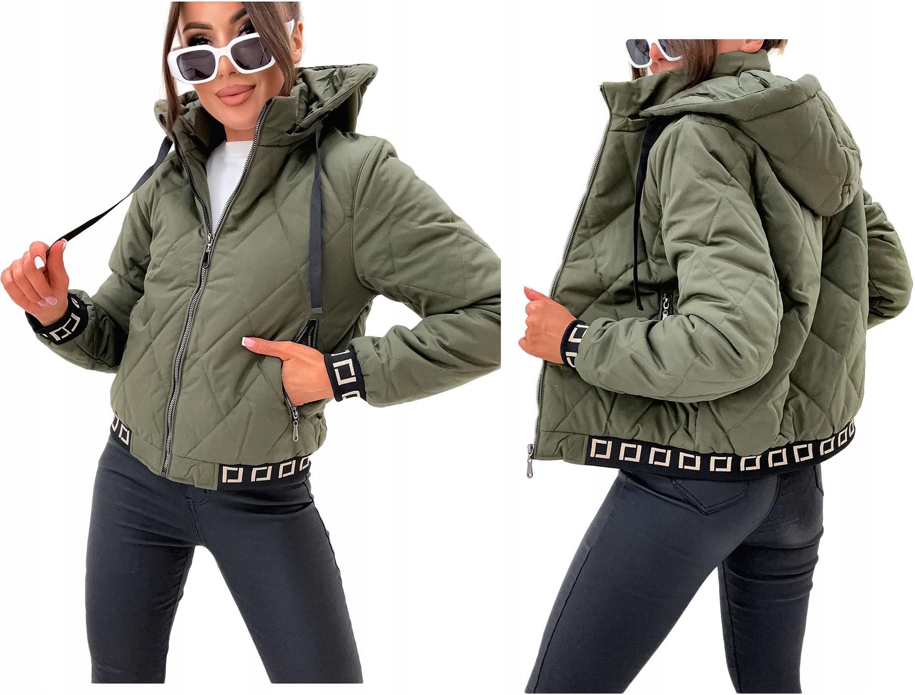 Przejsciowa wiosenna lekka kurtka damska kaptur 086Z r L - Ceny i ...