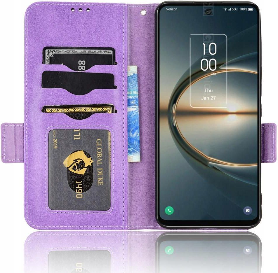 Sprawa Dla Tcl 30V 5G Stojak Do Oglądania 3 Posiadacz Karty Skóra Pu Z ...