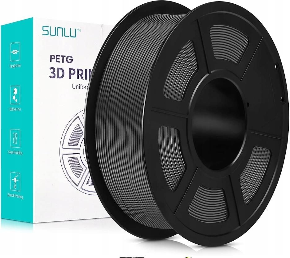 Filament Sunlu Filament Pet-G Szary Gray 1Kg (Petgrey1Kg) - Opinie i ...