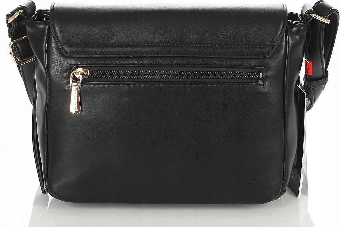 Monnari Czarna torebka listonoszka na długim pasku z efektownym przodem - Ceny i opinie - Ceneo.pl