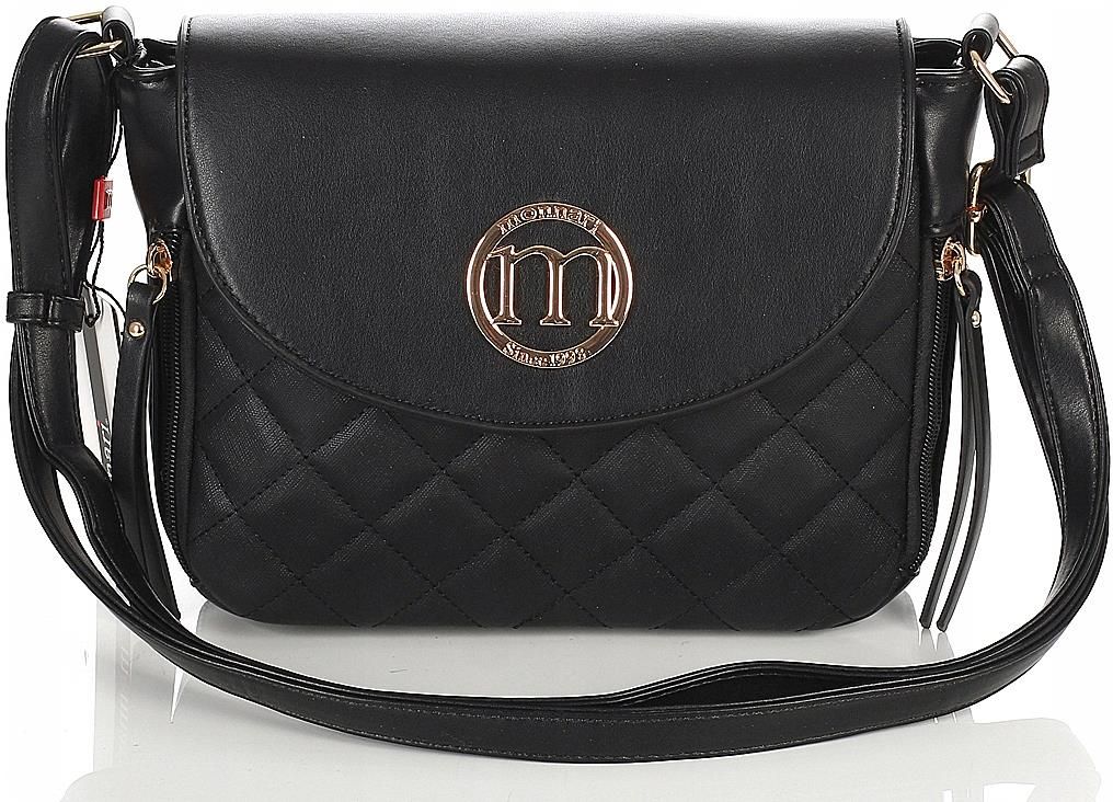 Monnari Czarna torebka listonoszka na długim pasku z efektownym przodem - Ceny i opinie - Ceneo.pl