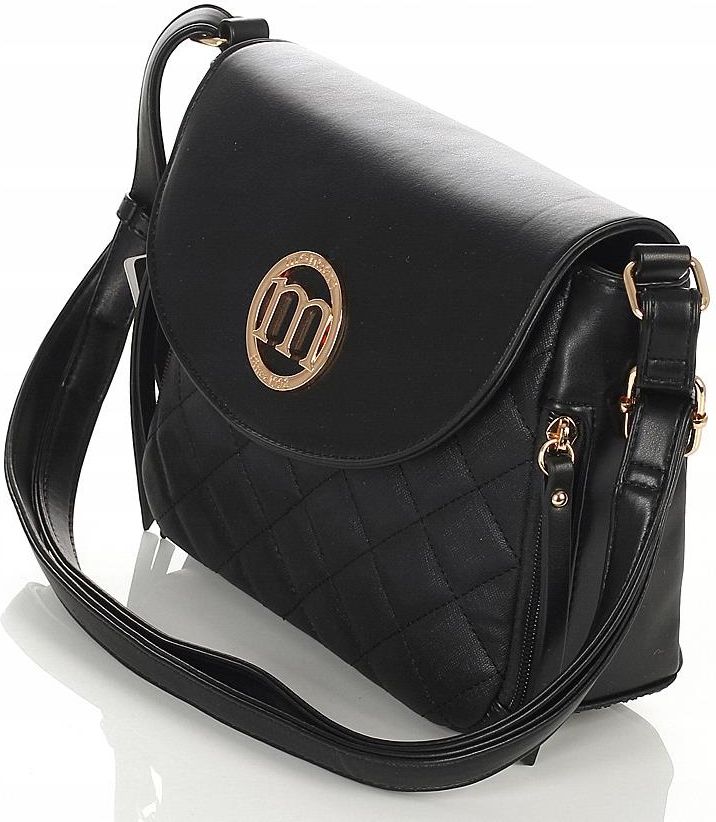 Monnari Czarna torebka listonoszka na długim pasku z efektownym przodem - Ceny i opinie - Ceneo.pl