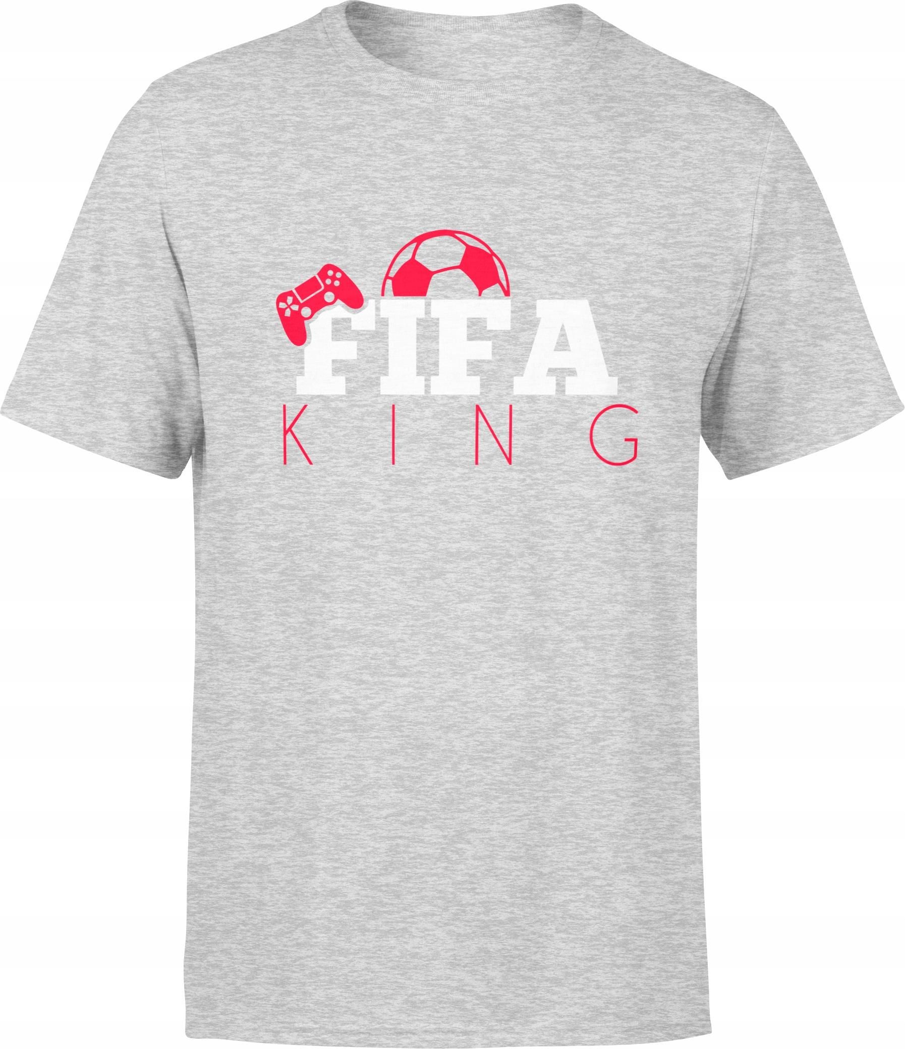 Męski T-shirt Koszulka Fifa King Dla Gracza R. M Męska Tshirt Z ...