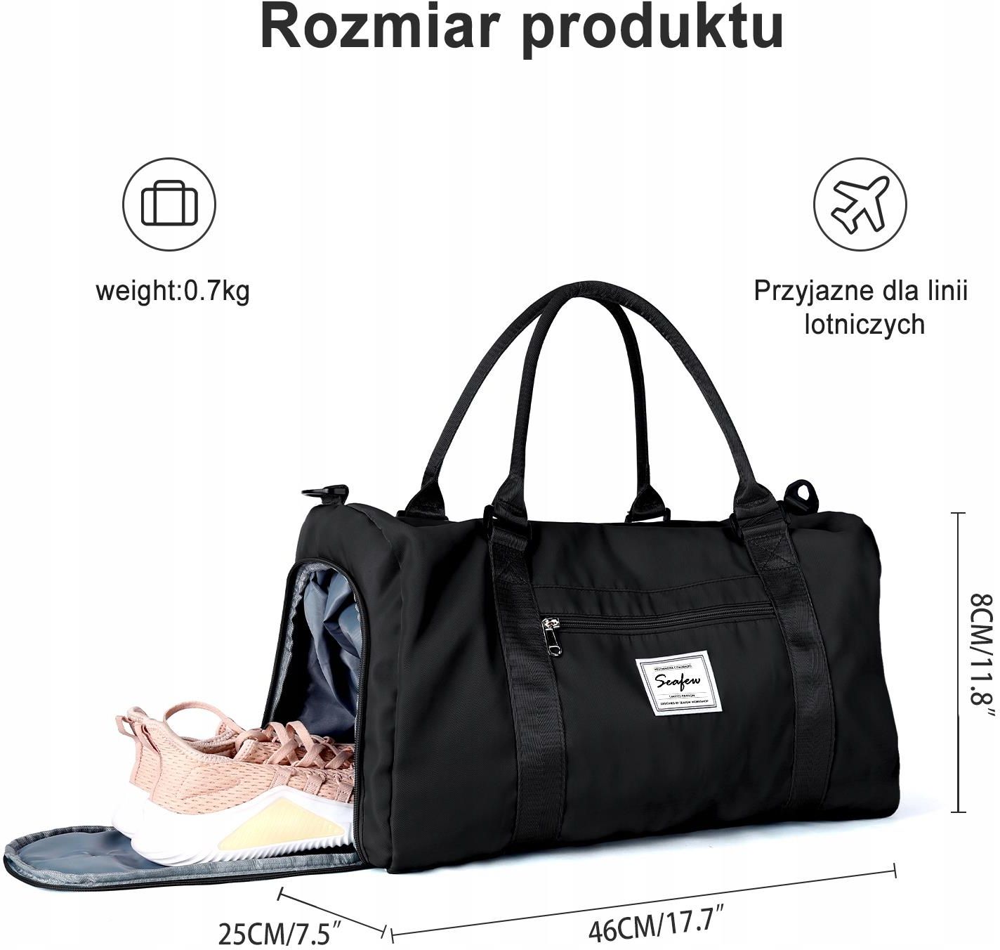 Duża Torba podrozna damska torba na sportową fitness 30L - Ceny i ...