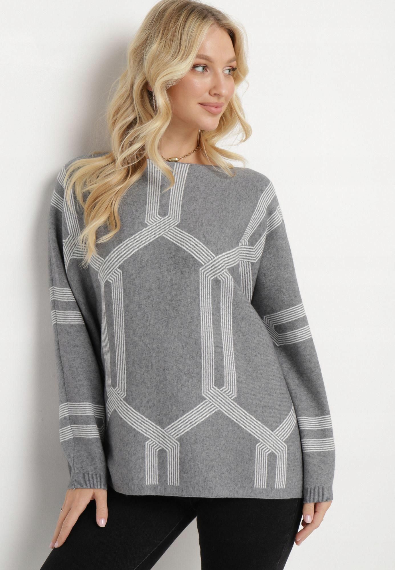 Born2Be Szary Sweter damski XL/XXL Zima - Ceny i opinie - Ceneo.pl