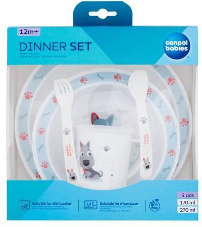 Canpol Babies Cute Animals Dinner Set Dog Zestaw Miska 270Ml Kubek ...