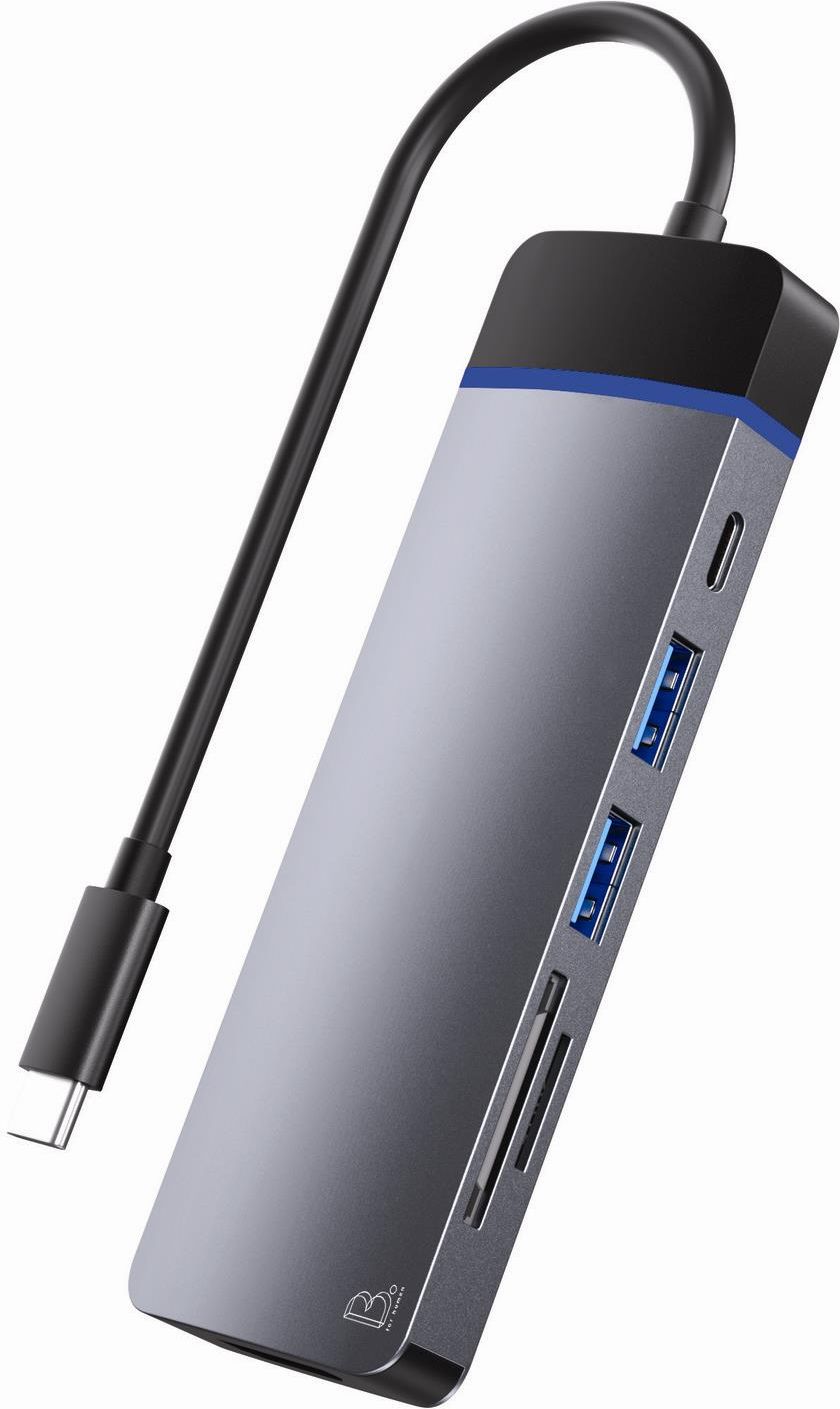 Hub USB B.On Multimedia USB-C to Mulitport 6in1 Grey - przejściówka USB ...