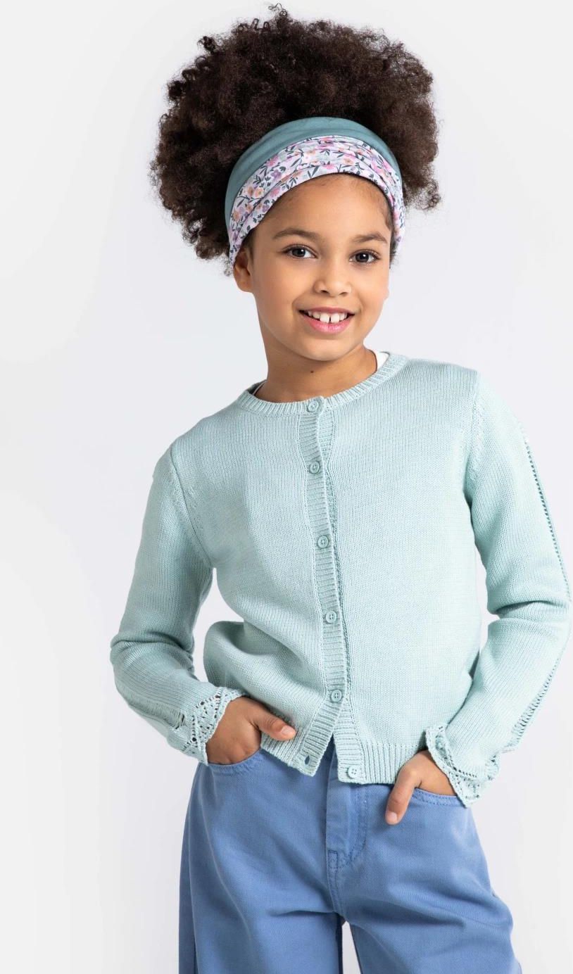 Sweter rozpinany miętowy z ozdobnymi rękawami - Ceny i opinie - Ceneo.pl