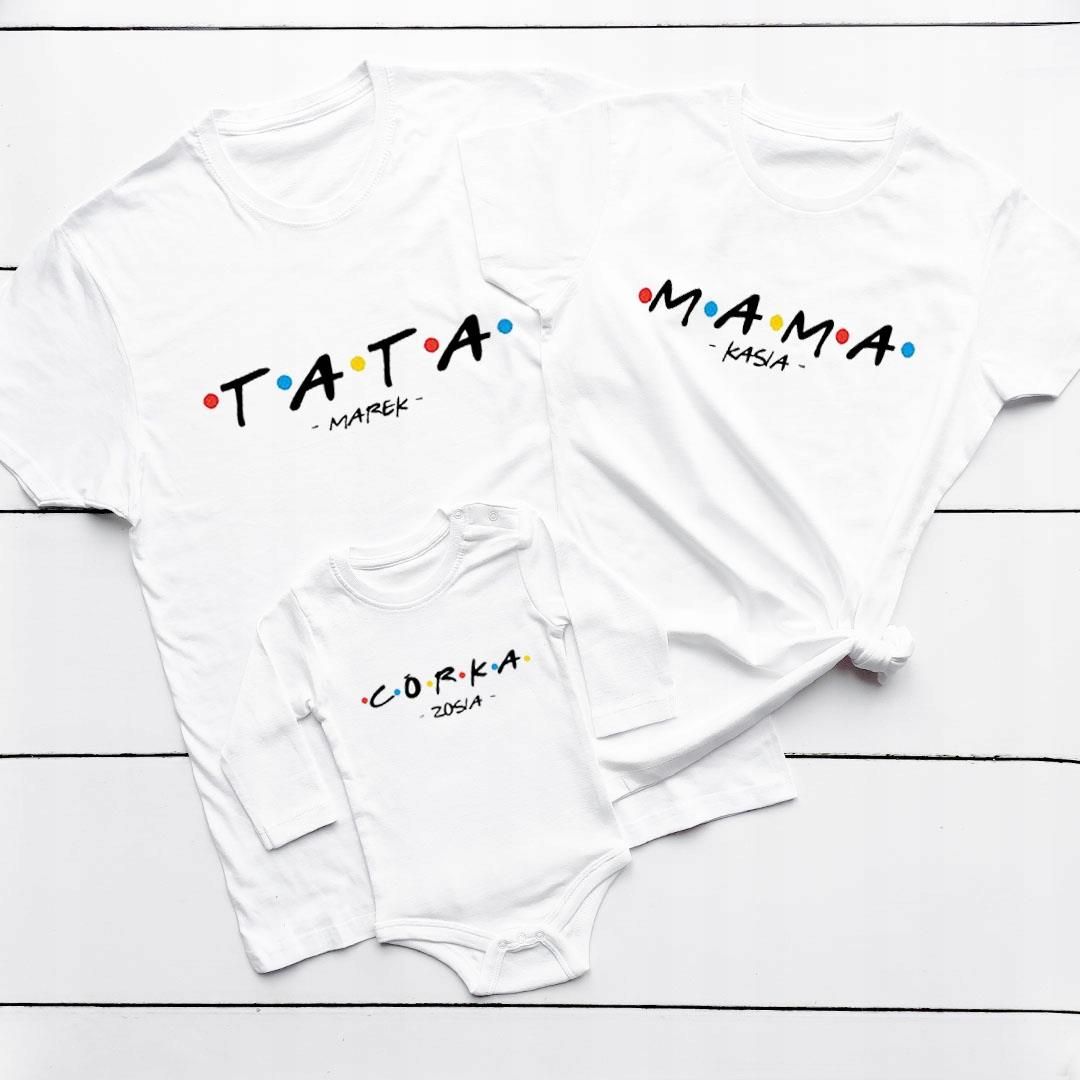 Zestaw koszulek na szt Friends Mama Tata Syn Córka - Ceny i opinie ...