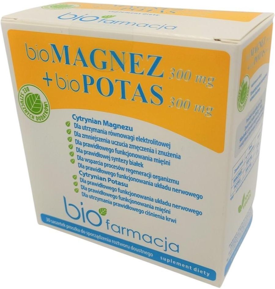 Bio Farmacja Bio Magnez 300Mg + Bio Potas 300Mg 30 Sasz - Opinie i ceny ...