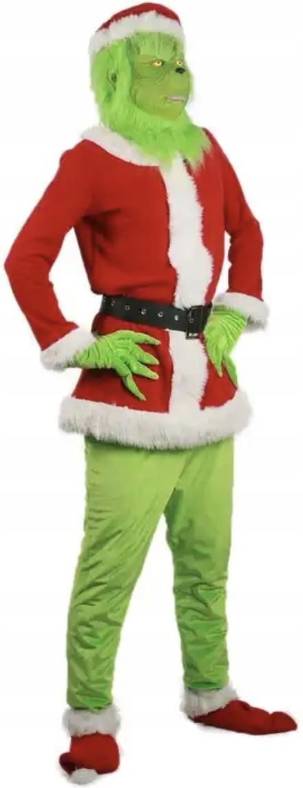 Strój Kostium Grinch Dla Dorosłych Maska Cosplay Duży Święta 180 90Cm ...