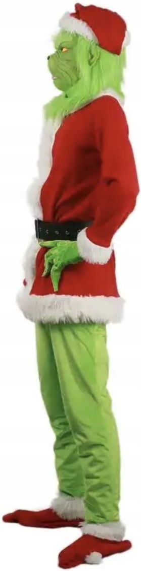 Strój Kostium Grinch Dla Dorosłych Maska Cosplay Duży Święta 180 90Cm ...