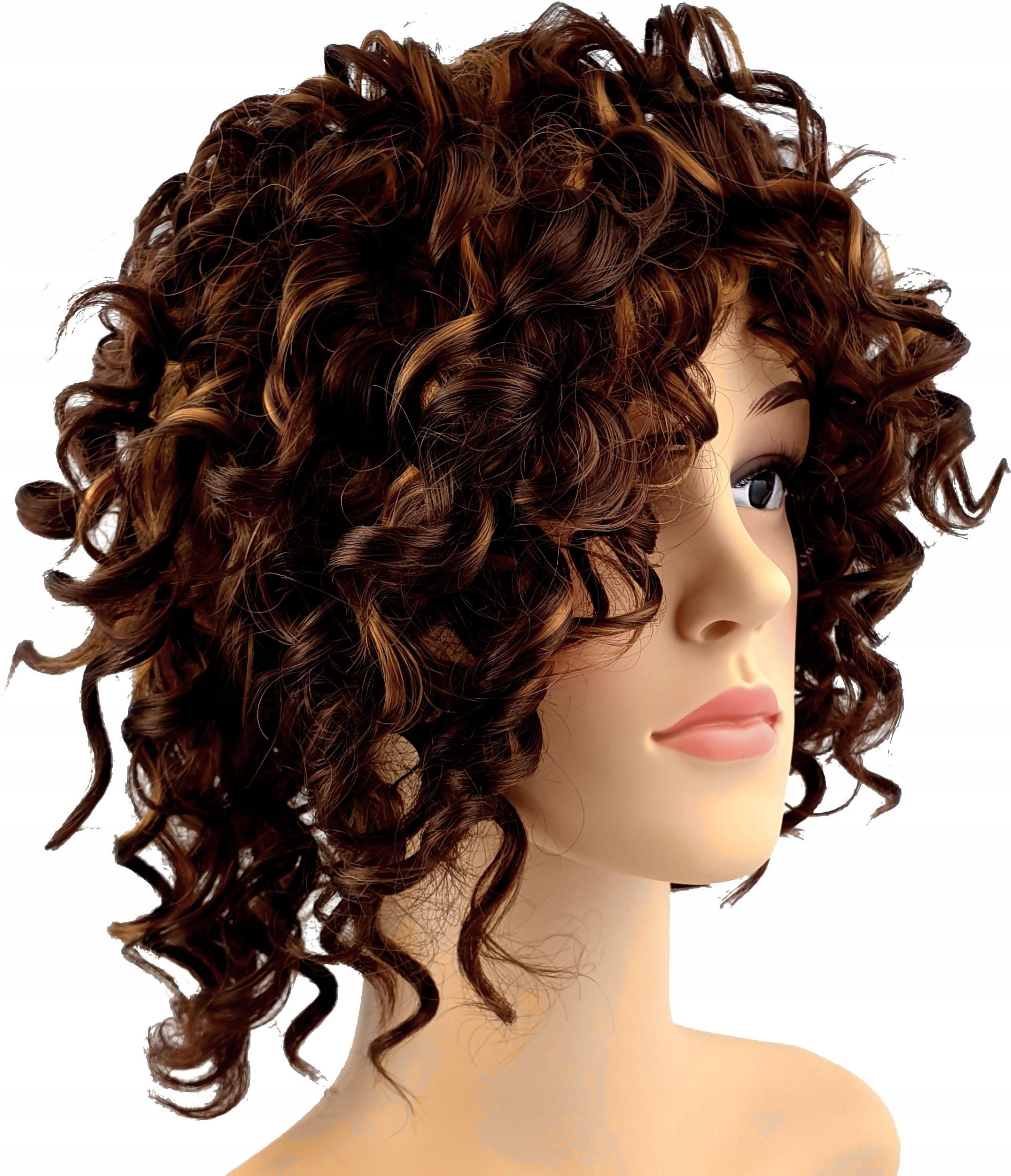 Dkm Peruka Afro Loki Kręcone Cosplay Glam Rock Brąz - Ceny i opinie ...