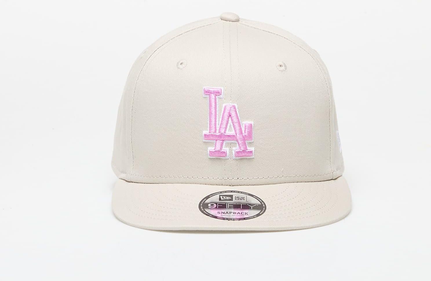 New Era Los Angeles Dodgers MLB Outline 9FIFTY Snapback Cap Stone/ Pink ...