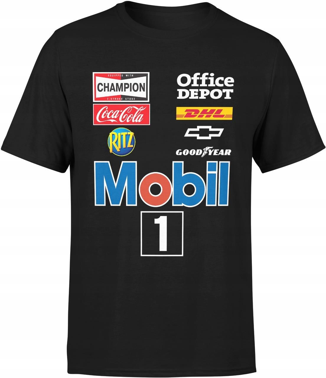 Mobil Formula 1 F1 Koszulka Męska Racing Team Vintage One Motoryzacyjna ...