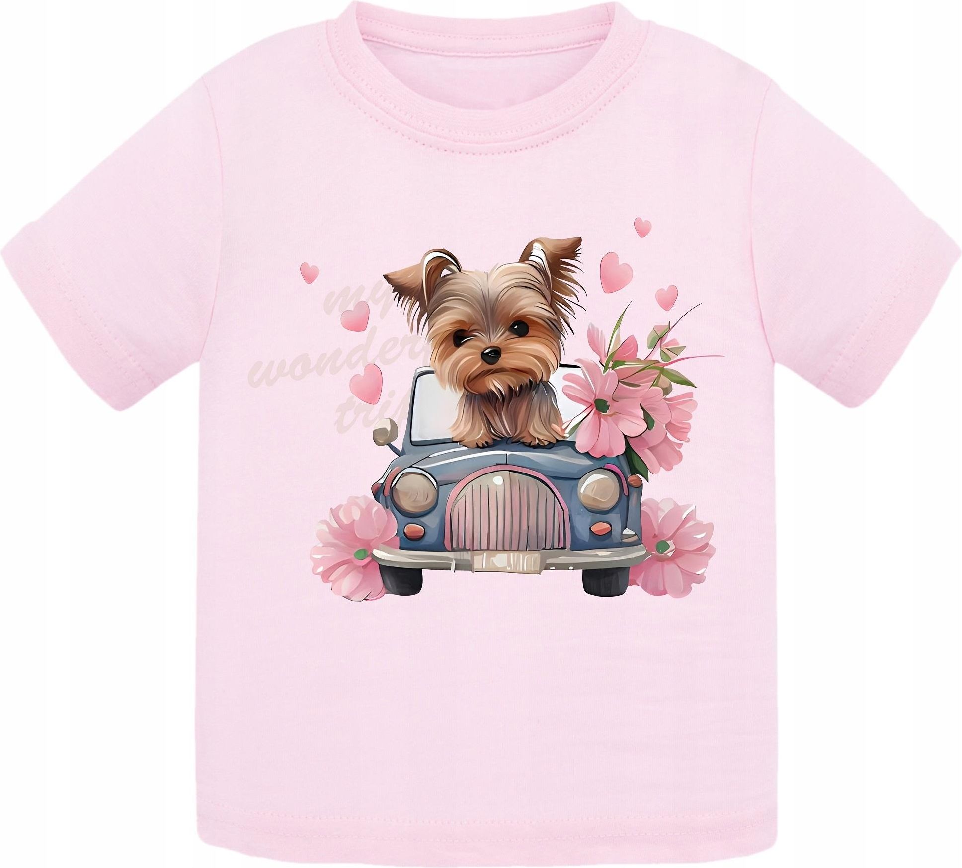 Koszulka różowa T-shirt dziewczęcy piesek york 122/128 5 6 lat - Ceny i ...