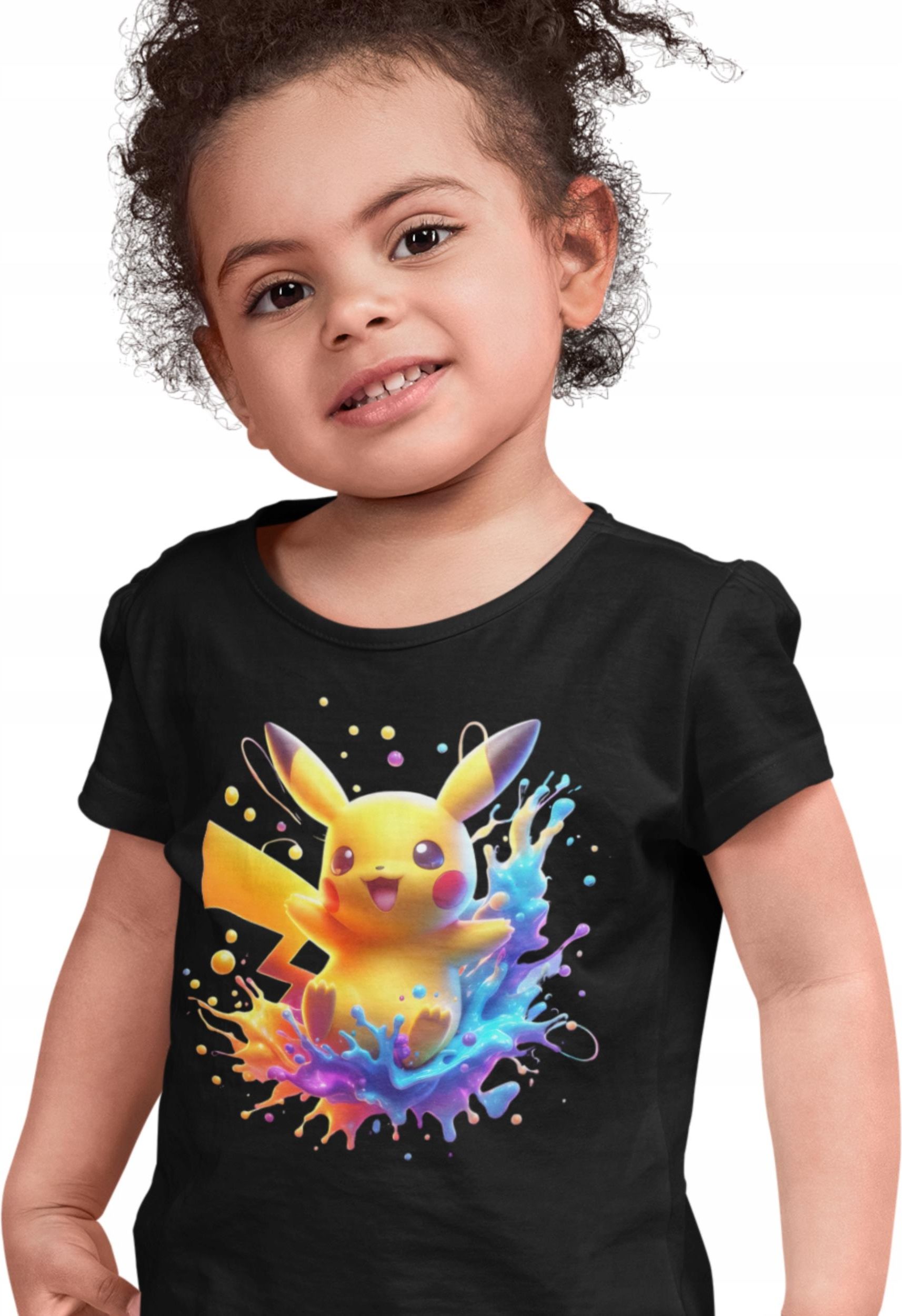 T-shirt Koszulka Dziecięca Bawełniana Z Nadrukiem Pokemon Pikachu 128 134 - Ceny i opinie - Ceneo.pl