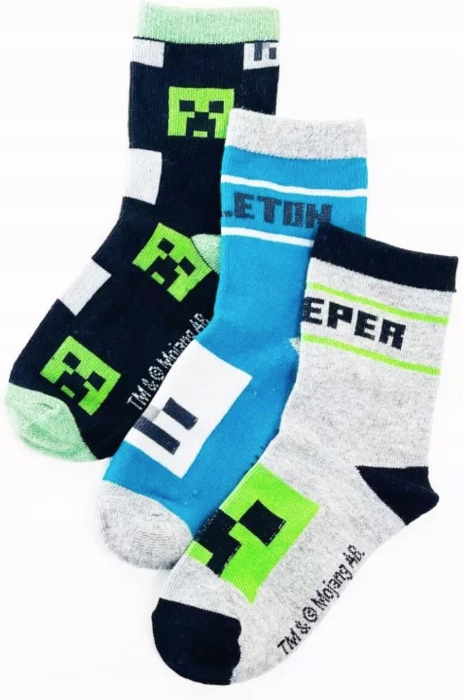 Skarpetki Minecraft Creeper 3PAK 27/30 - Ceny i opinie - Ceneo.pl