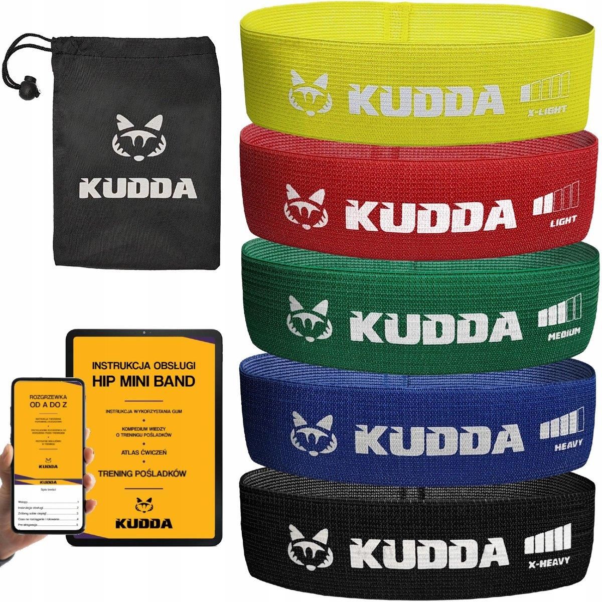 Kudda Zestaw 5 Mini Gumy Materiałowe Do Ćwiczeń Hip Band - Ceny i ...