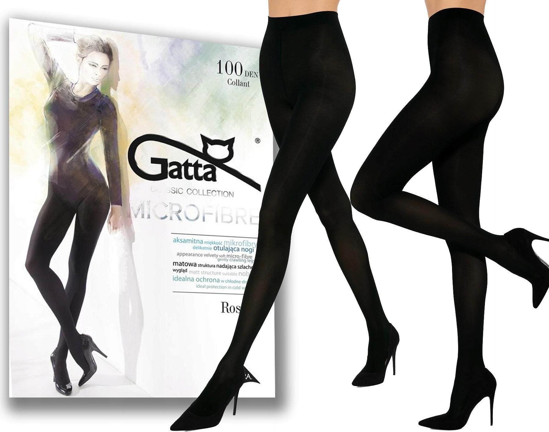 Gatta Rajstopy grube Rosalia 100 Den 4-L nero - Ceny i opinie - Ceneo.pl