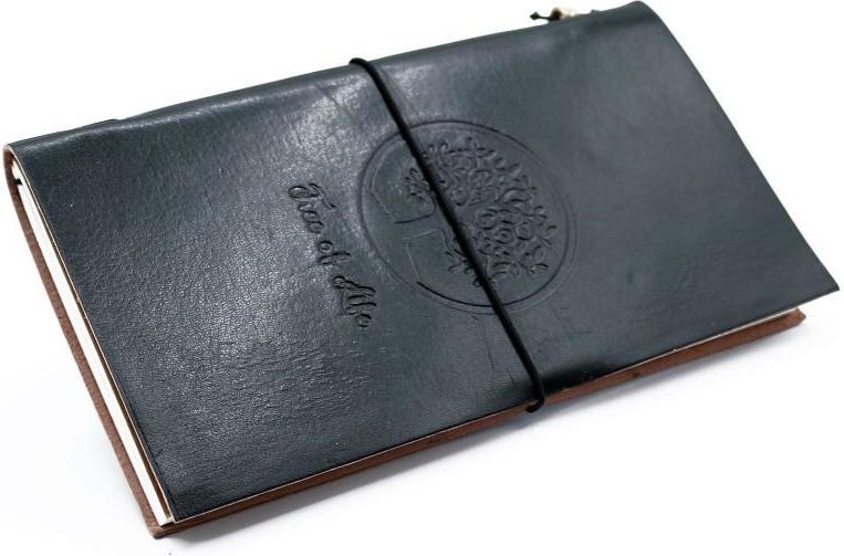 Brahmashop Ręcznie Robiony Notatnik Skórzany Drzewo Życia Zielony 80 ...