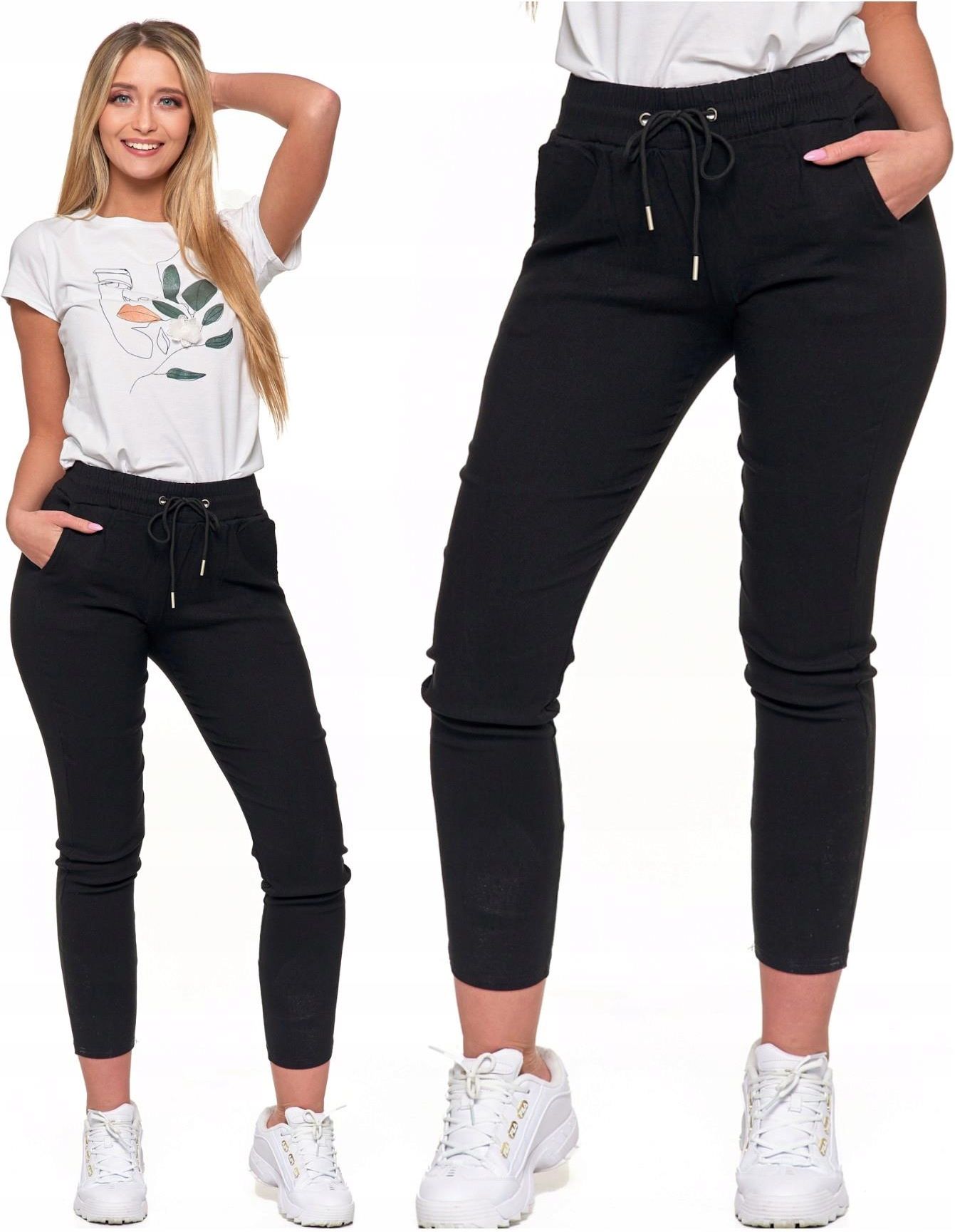 Joggery Spodnie Damskie Na Gumce Elastyczne Dla Niej Moraj XXL - Ceny i ...