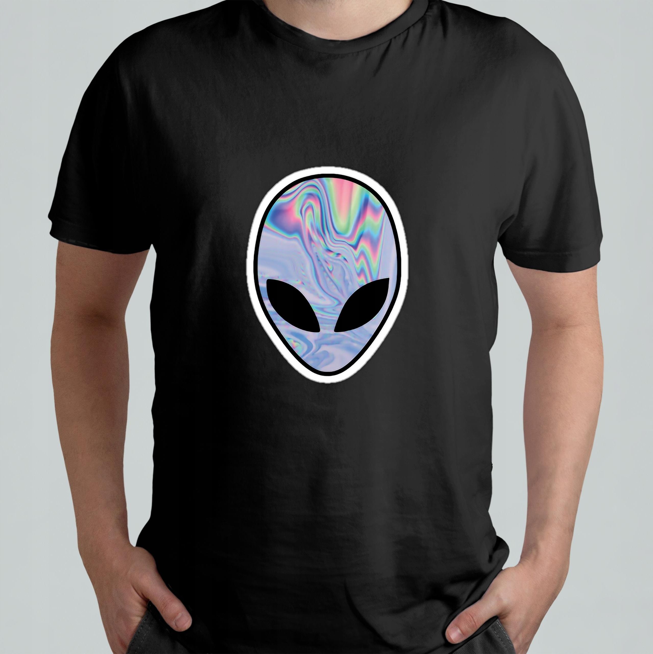 Koszulka Z Nadrukiem T-shirt Męski Alien Kosmita Ufoludek Kosmos r. L ...