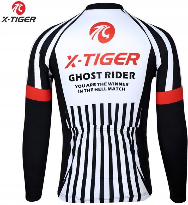 Bluza Rower Rowerowa Męska Ocieplana Wiosenna Anatomiczny Krój X-Tiger ...
