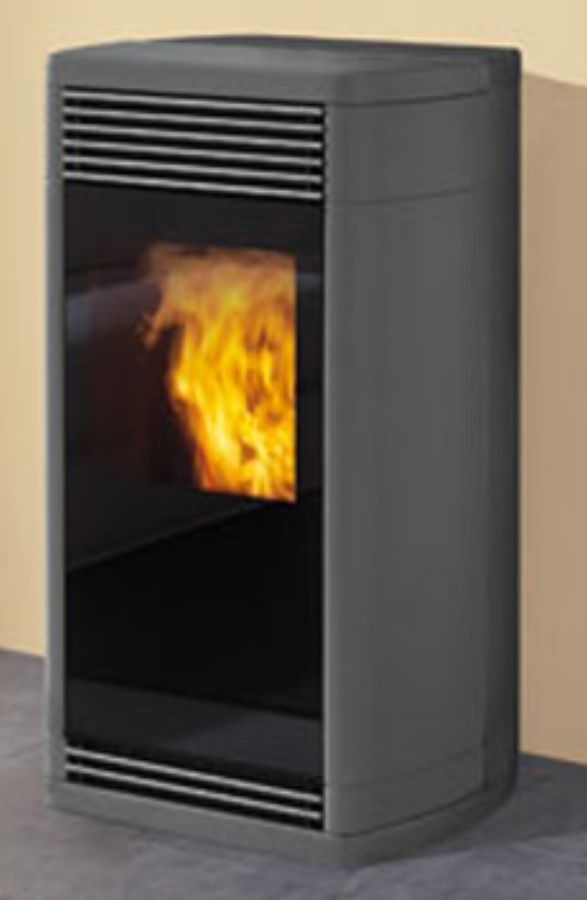 Edilkamin 11,3kW Idroflexa z płaszczem wodnym (boki z szarego aluminium ...