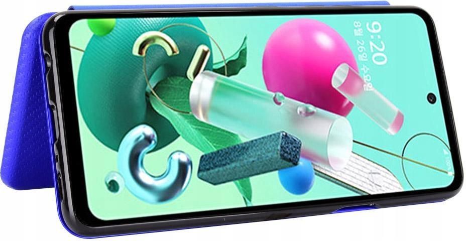 Case For Lg Q92 5G With Card Holder Kickstand Magnetic Carbon Fiber ...