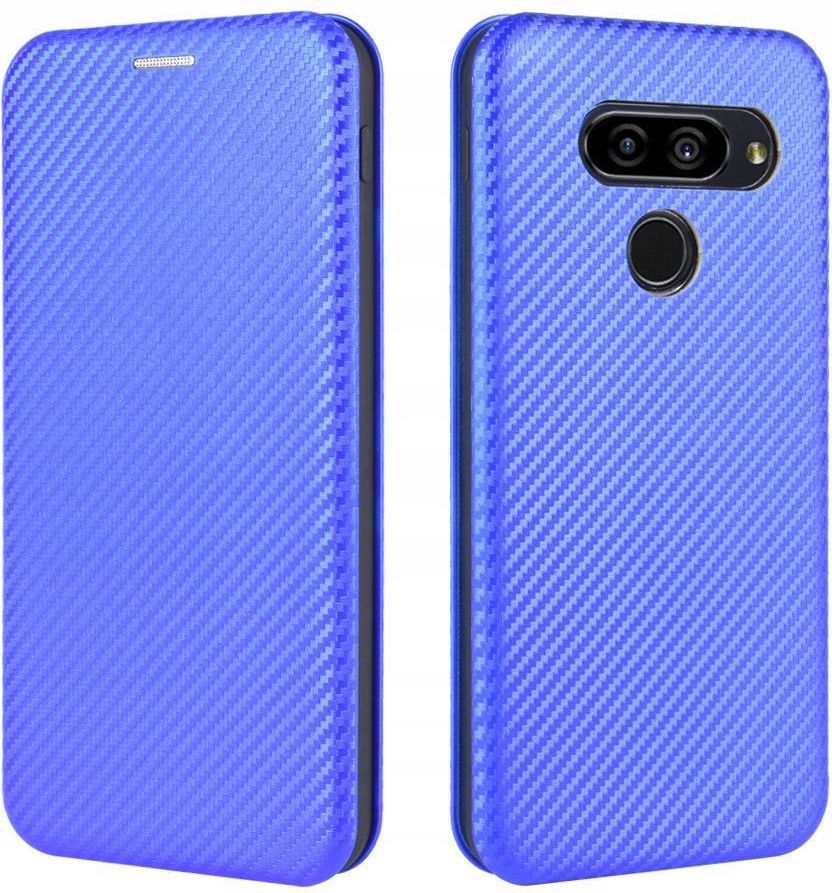 Case For Lg Q70 Magnetic Carbon Fiber Card Insertion Leather Folio Flip ...